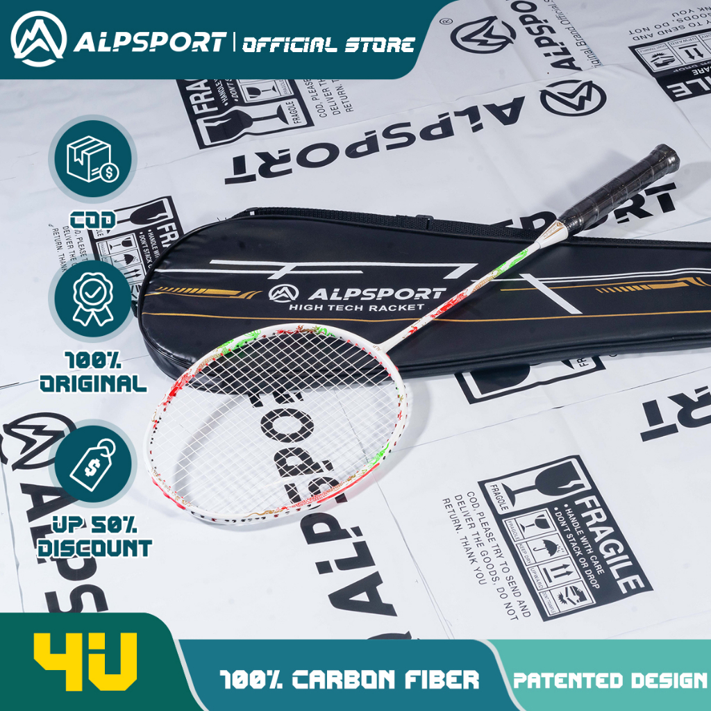 Alpsport Taj 4u 10u G5 Max 35 Lbs Badminton Racket Golden Dragon ...