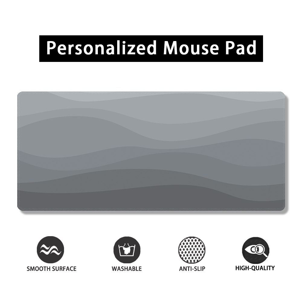 Mouse pad Geo Gray Extended mousepad Waterproof Non-Slip design ...