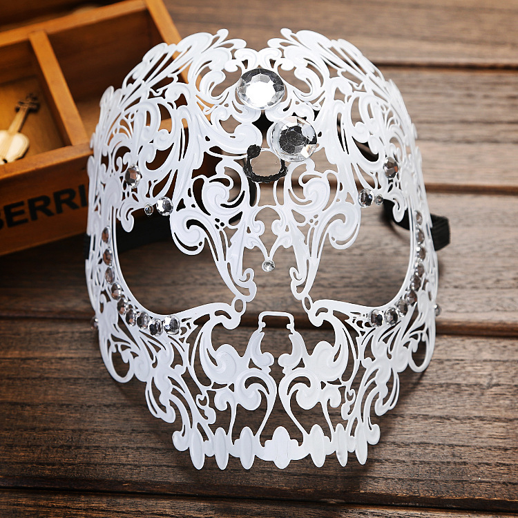 Venice Cosplay Iron Mask Masquerade Party Carnival Full Face Mask ...