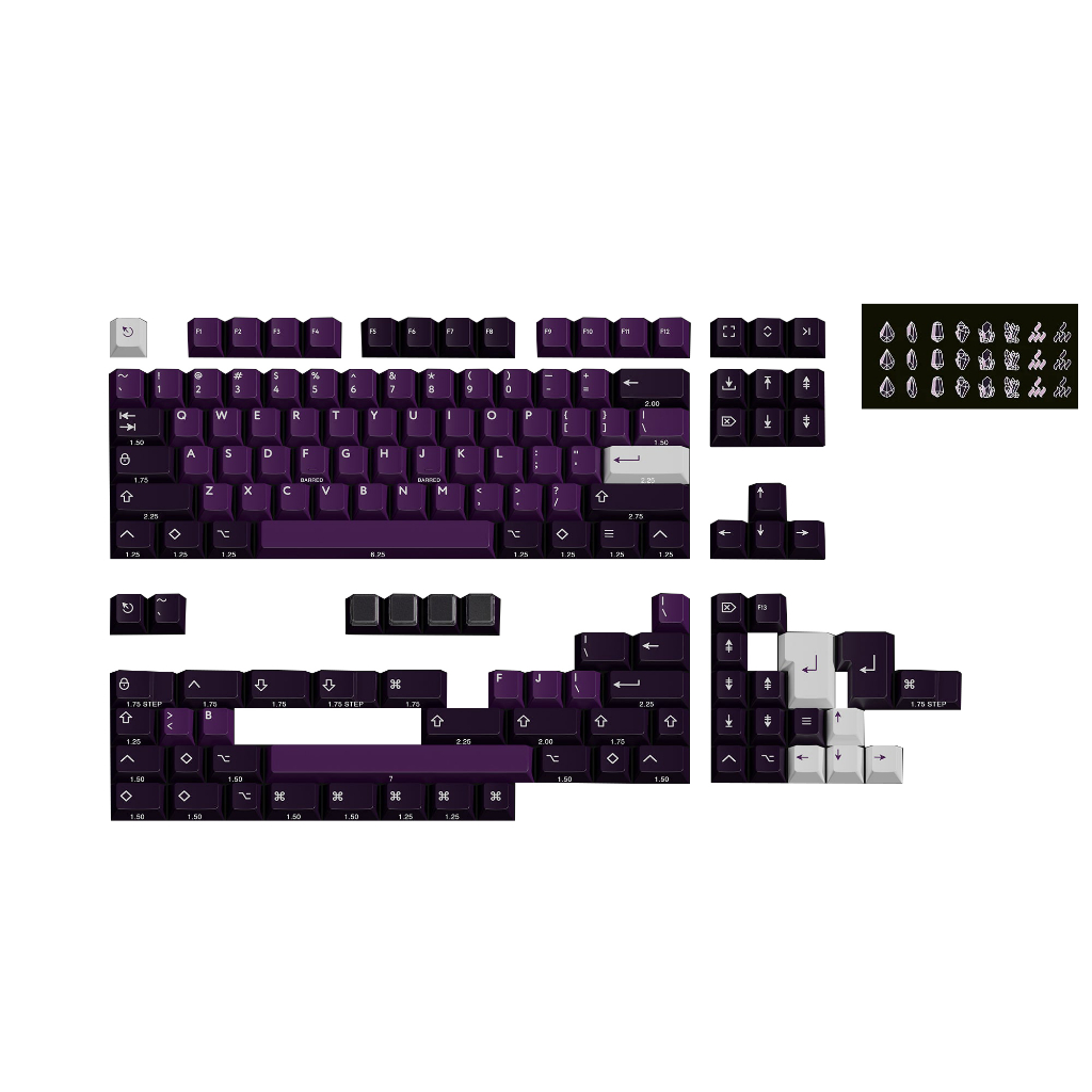 KBDfans Pbt Fans Purpurite Keycaps Abs Material Base Kit | Shopee ...