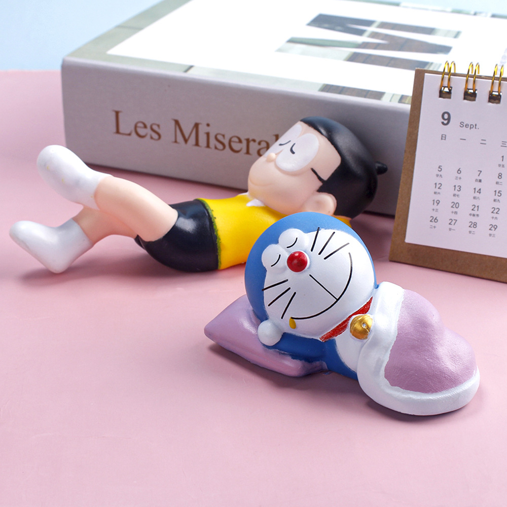 1Pcs 8-14.5Ccm Anime Doraemon Figure Nobita Nobi Cat Robot Sleep Cake Q ...