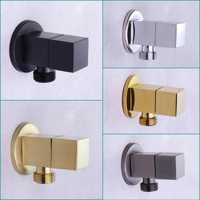 Angel Valve Matt Black Grey Gold Silver G1/2 thread Square Hose ...