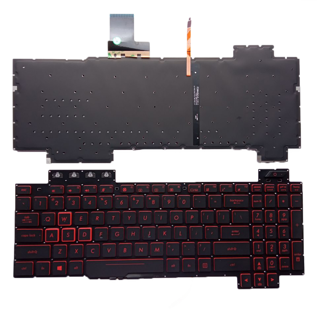 For Asus TUF Gaming FX80 FX80GD FX80GE FX80GM US Keyboard Red Backlit ...