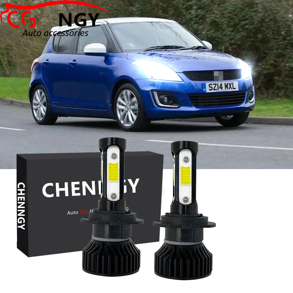 For Suzuki Swift 2009-2017 Front Car Headlight Lamp Bulbs - V4 6000K ...
