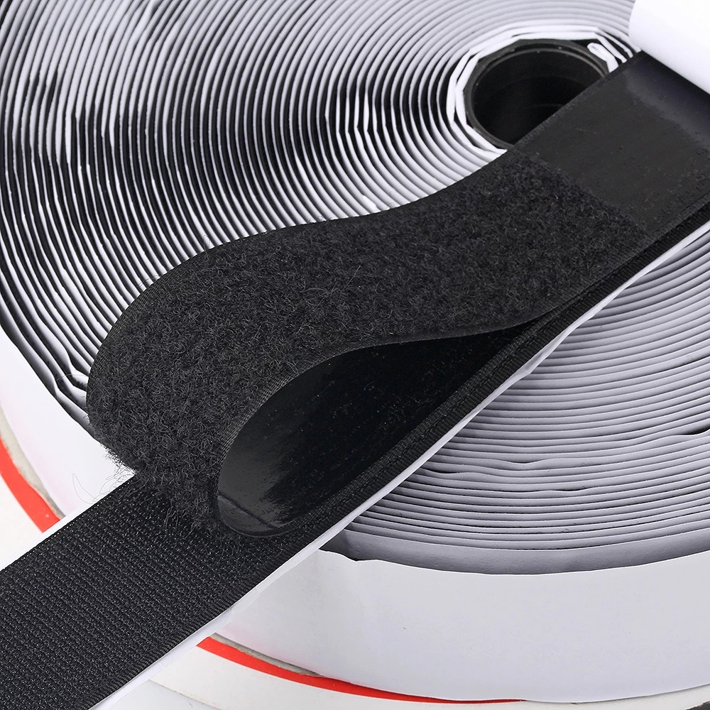2M/Roll Self-adhesive Velcro /Black White Hook and Loop Self Adhesive ...
