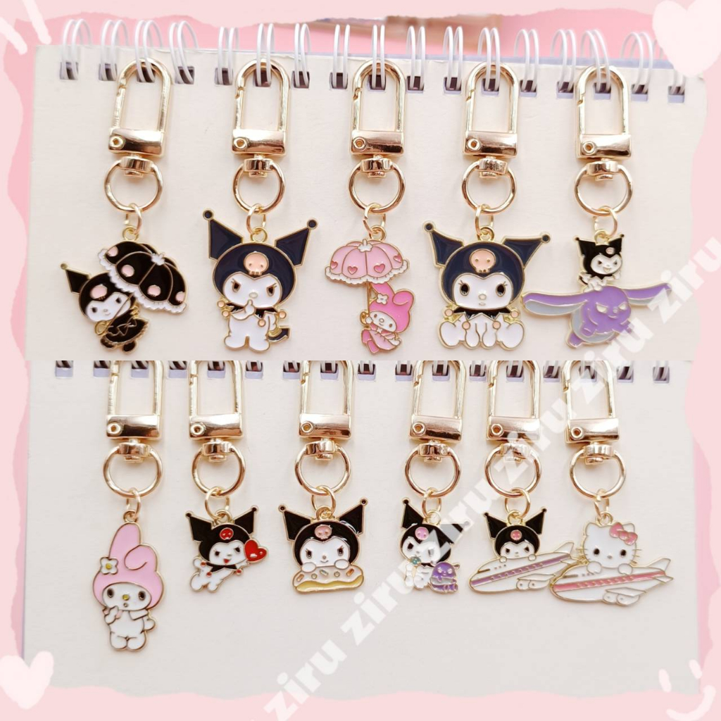 Kuromi Handphone Pendant Kawaii Cartoon My Melody Sanrio Keychains ...