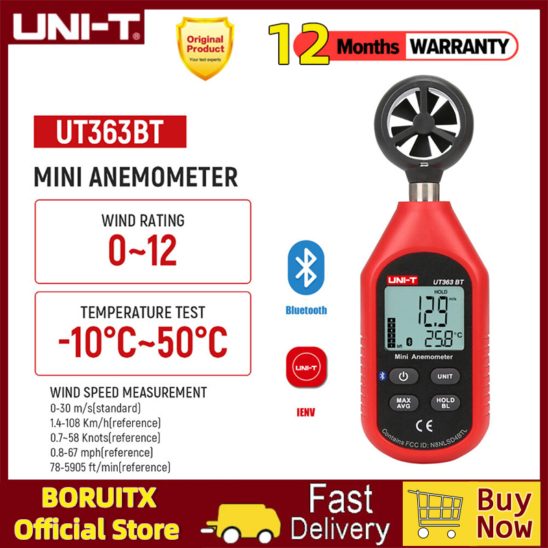 【Ready Stock】UNI-T UT363 Mini Digital Anemometer Thermometer Wind ...