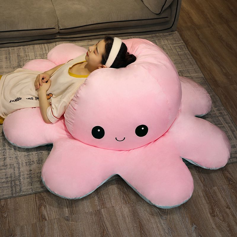 Tiktok 160cm Big Reversible Octopus Doll Plush Toy Double-sided Flip ...