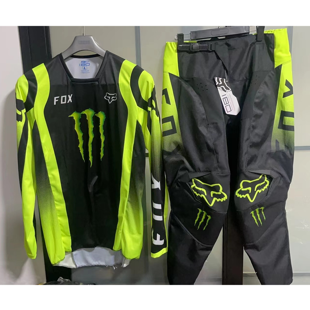 FOX 2022 180 MONSTER BLACK GEAR COMBO Motocross Racing Fox Gear Set ...
