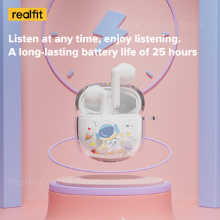 Realfit F1 Bluetooth Earphone with Cute Case Mini Wirless Earbuds with ...