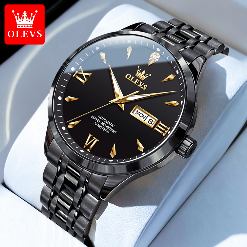 OLEVS Watch For Men Waterproof Original Stainless Steel Fashion ...