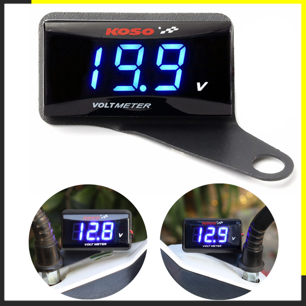 Universal Motorcycle Voltmeter KOSO Mini Voltage Meter For kawasaki ...