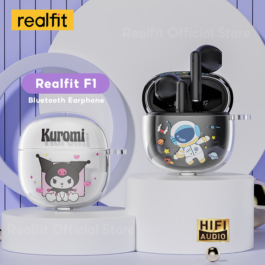 Realfit F1 TWS Bluetooth 5.3 headset High Stereo earbuds wireless Touch ...