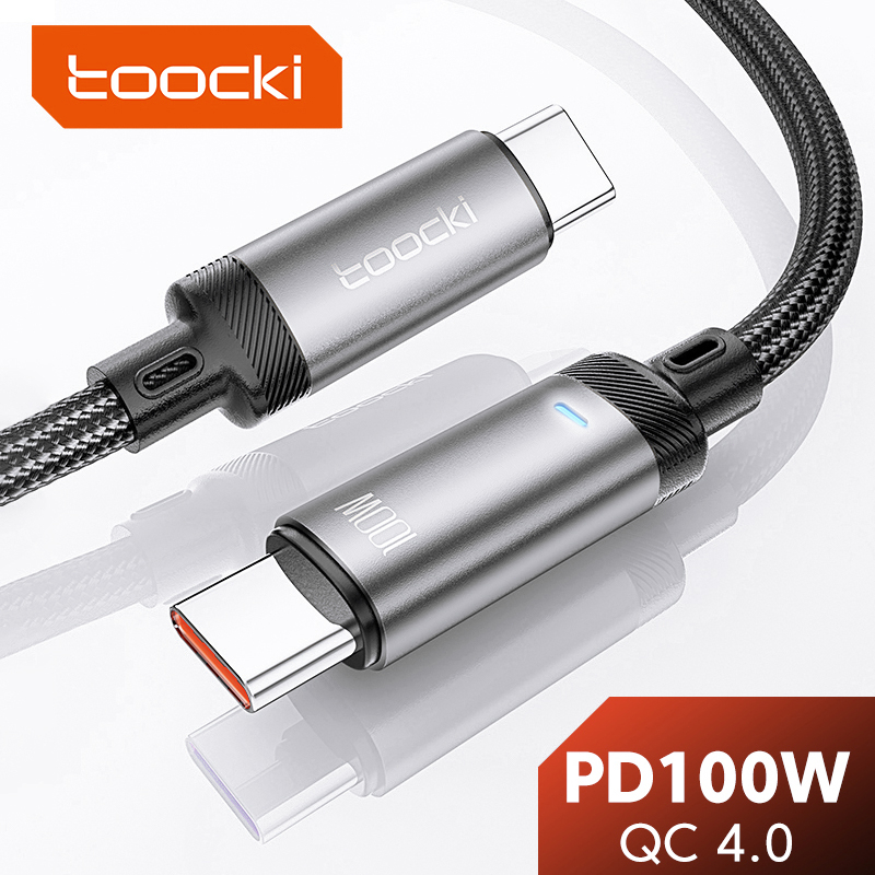 Toocki 100W USB C To Type C Cable 6A Fast Charging Charger Cord For USB ... Toocki 100W USB C To Type C Cable 6A Fast Charging Charger Cord For USB ...