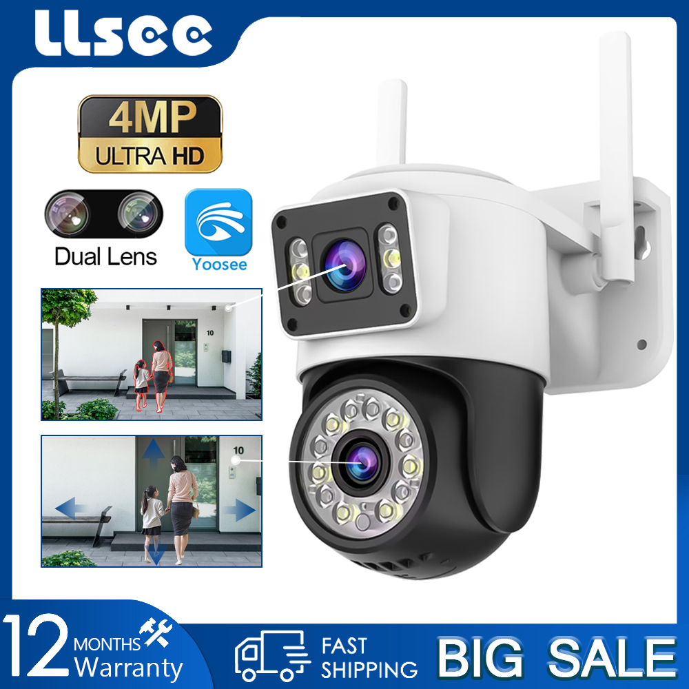 LLSEE yoosee 4K 8MP 2-lens wireless WIFI outdoor CCTV monitoring IP ...