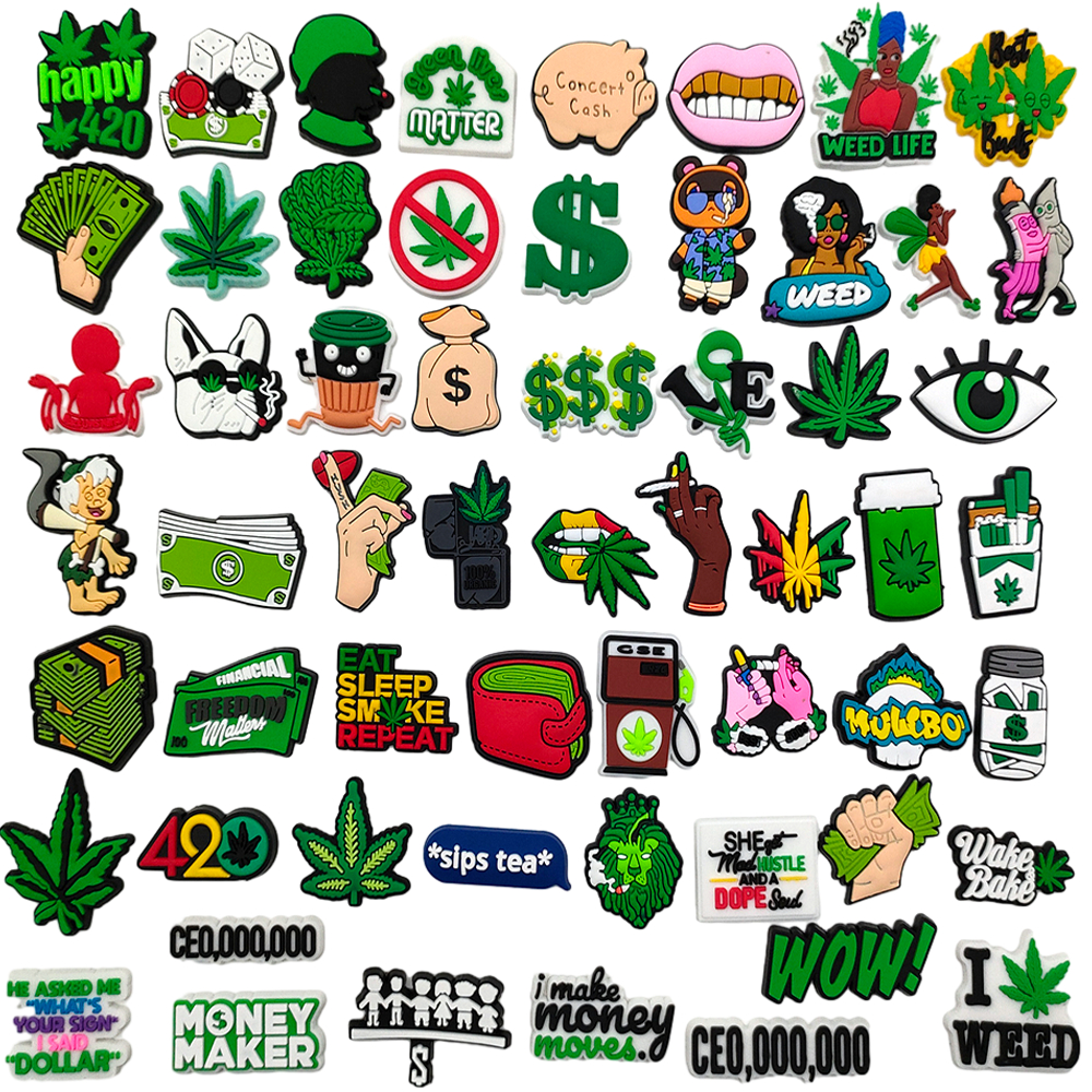 Hot Jibbitz 1pcs leaf money Crocs charms Cartoon Pin shoe Accessories ...