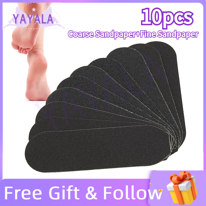 [Ready Stock] 10Pcs Foot File Replacement Pads 13.8x4.5cm Cracked Skin ...