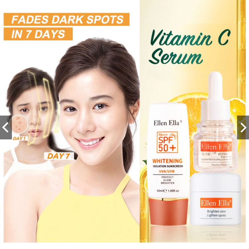 ORIGINAL ELLEN ELLA FDA Dark spot corrector combo Whitening Sunscreen ...