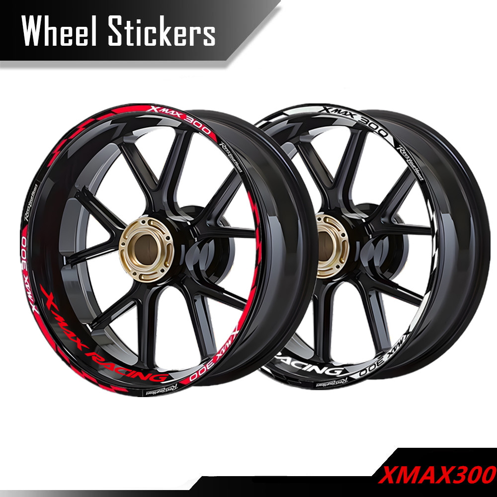 YAMAHA Wheel Mags Sticker Xmax Motorcycle Reflective Tape Decalss Soft ...