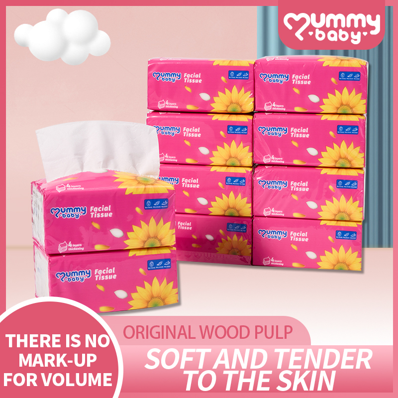 Mommy Baby Facial Tissue paper towel tissue paper 4Ply interfolded ...