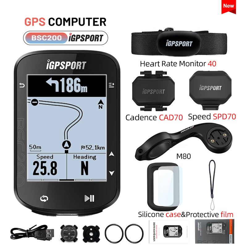 IGPSPORT BSC200 Bike speedometer wireless water proof IPX7 Rechargeable ...