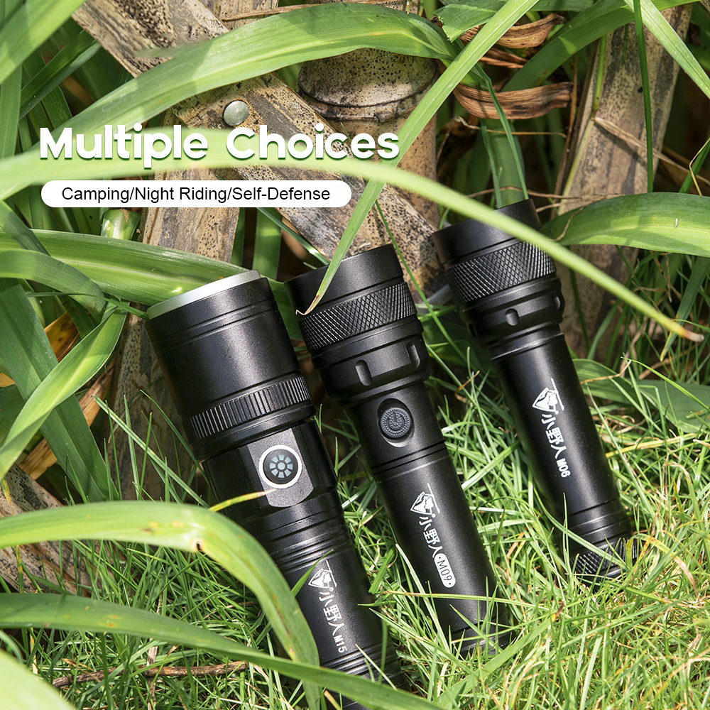 Pocket Portable LED Rechargeable Flashlight Aluminum Zoomable Bright ...