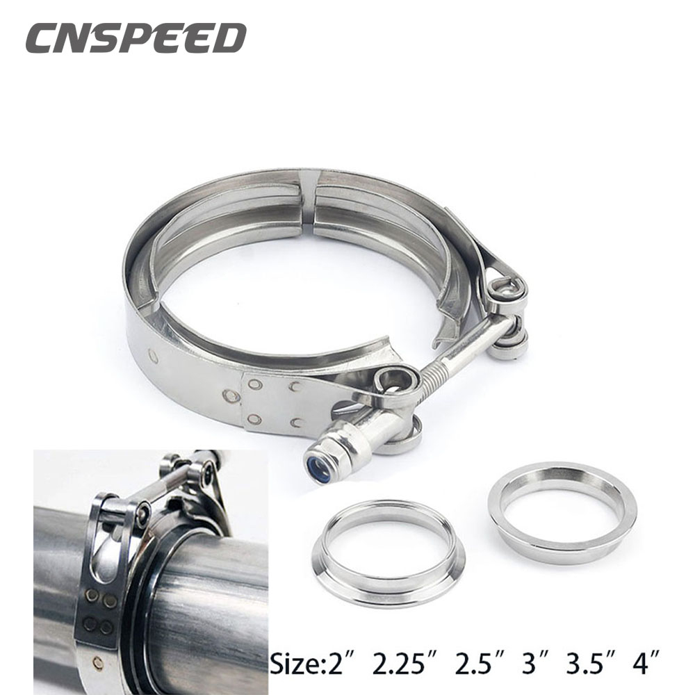 304 Stainless Steel 2“ 2.25"2.5" 3" V band Clamp 3" Inch V-band Exhaust ...