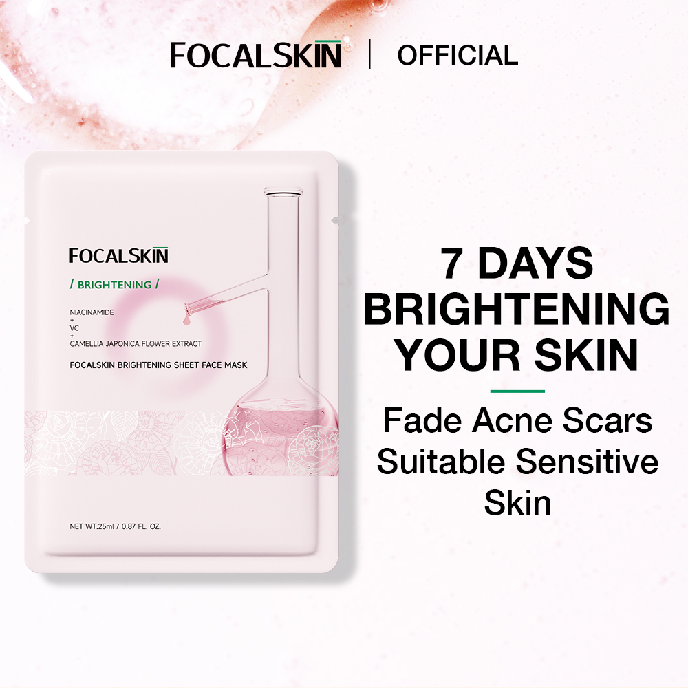Focalskin Brightening Sheet Face Mask Vitamin C Niacinamide ...
