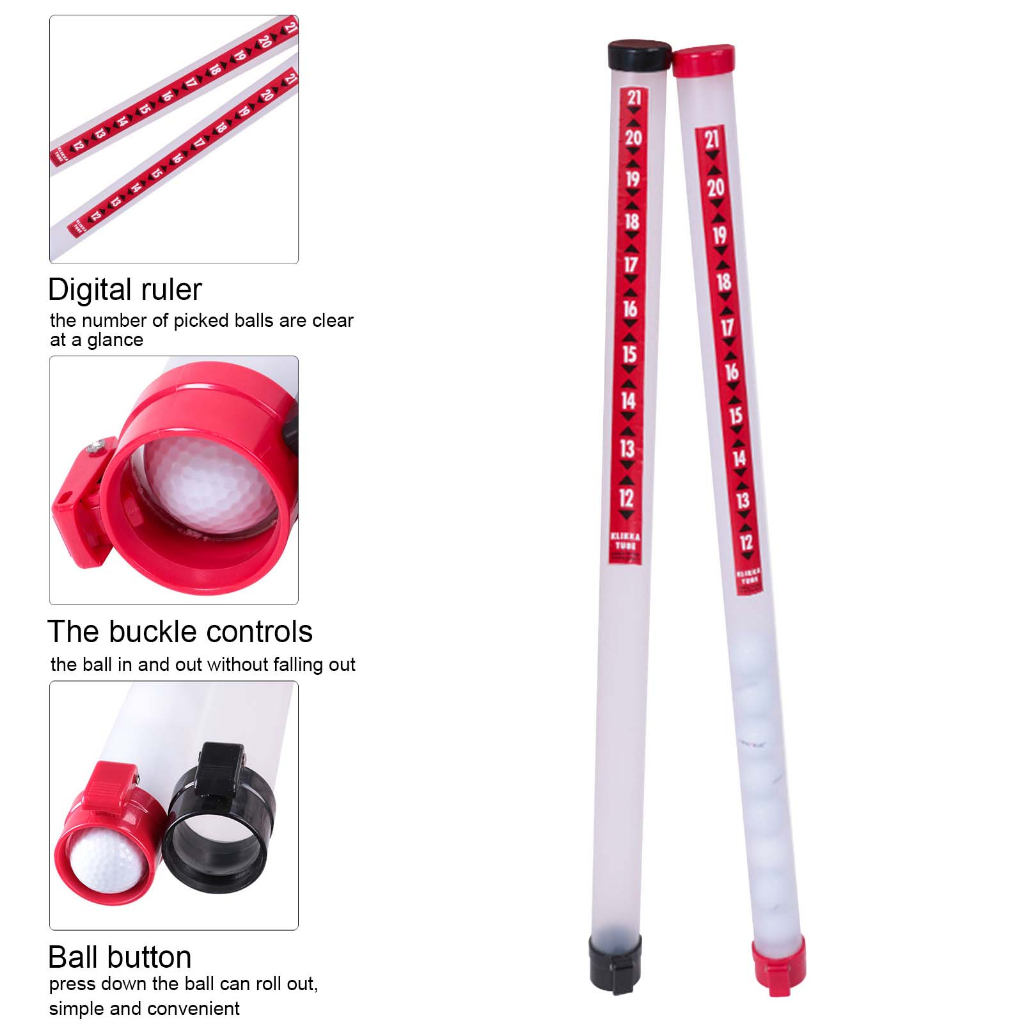 Golf Balls Picker Shag Tube Plastic Transparent Balls Release Grabber ...