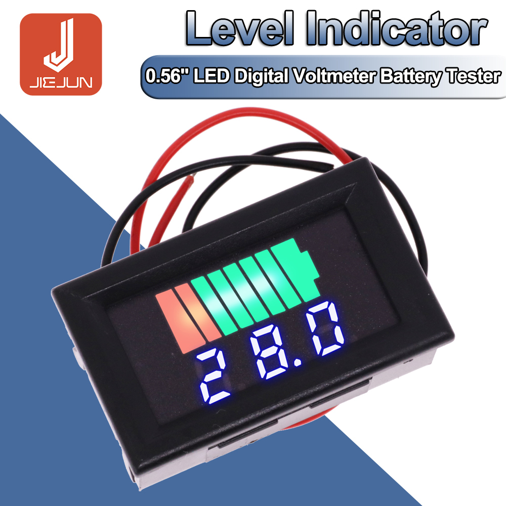 0.56 LED Digital Voltmeter Tester 1224364860V Electric Vehicle Car ...