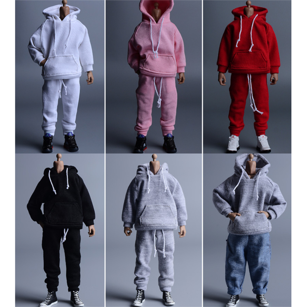 ATSTORY 1/12 Scale Male Clothes Casual Sport Hoodie Pants Jeans Fit 6 ...