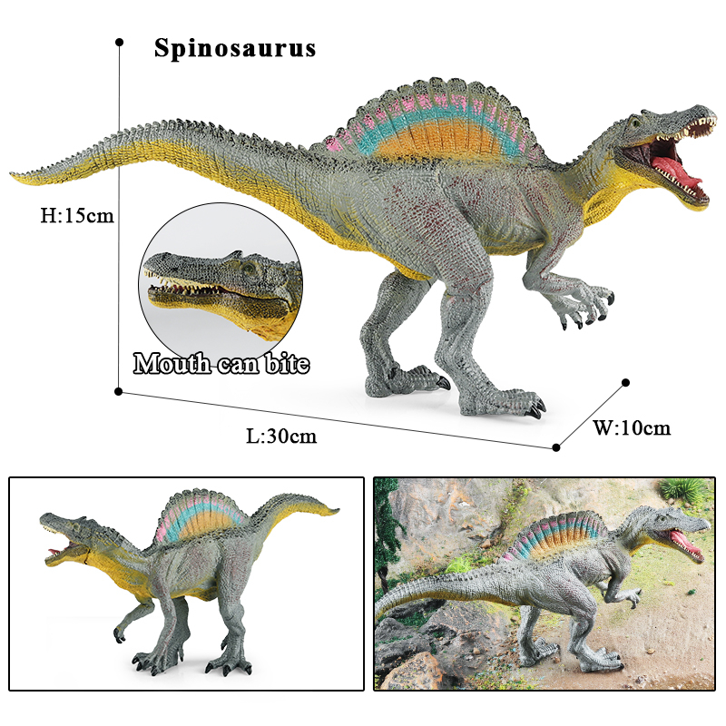 New Jurassic Dinossaur Brinquedo Spinosaurus Action Figures Open Mouth ...