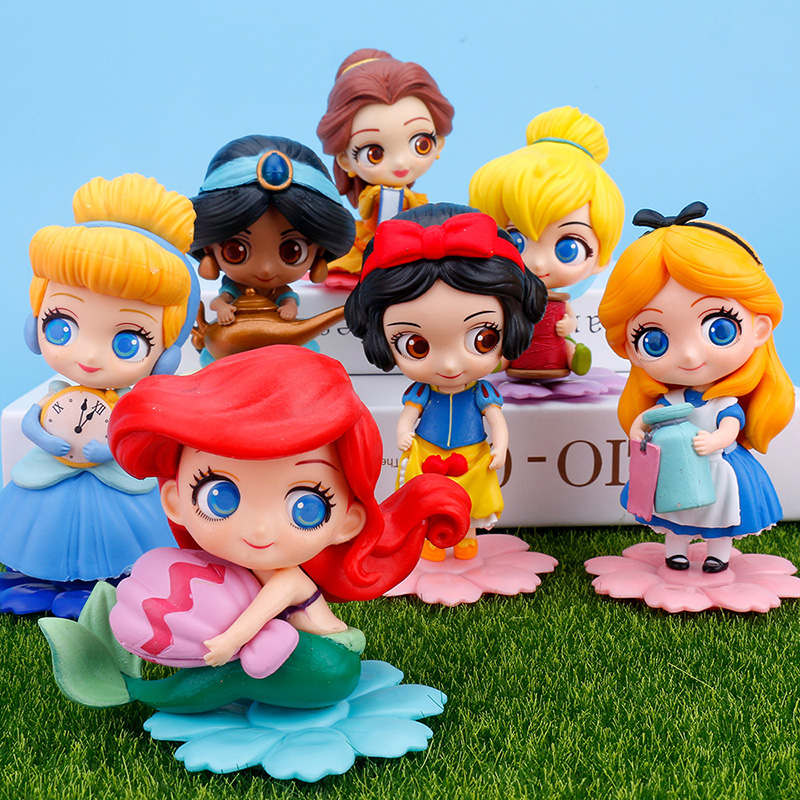 Princess Jasmine Belle Alice Tinker Bell Doll Cinderella Figure Aurora ...