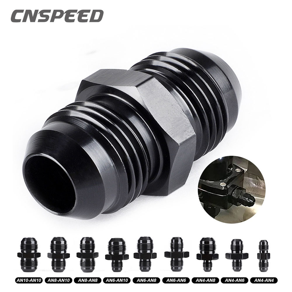 AN4 AN6 AN8 AN10 Aluminum Male Flare Union Nitrous Oil Fuel Hose End ...