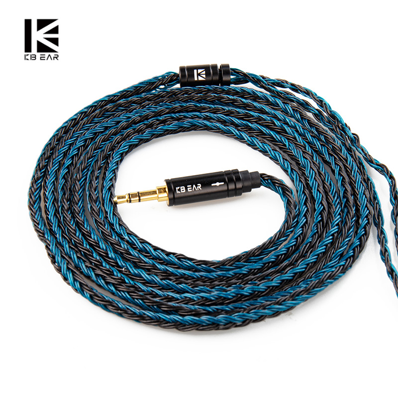 KBEAR ST16 Plus Crystal 16 Cores Upgrade Cable 2M Long 5N Single Copper Silver-plated MMCX/QDC ...