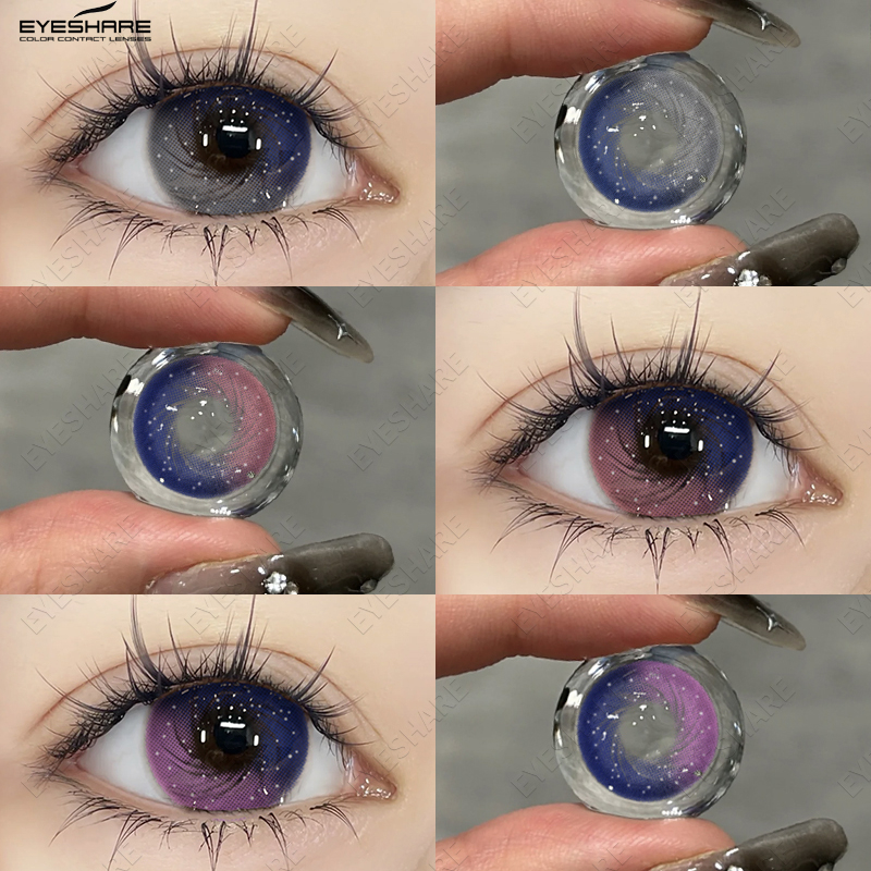 Eyeshare [ COD]1 pair Galaxy Starry Sky Contact Lenses Soft Color ...