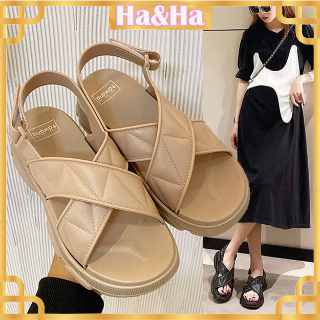 HAHA Fashion Sandals slide strap flats sandals for Women's( ADD 1 SIZE ...