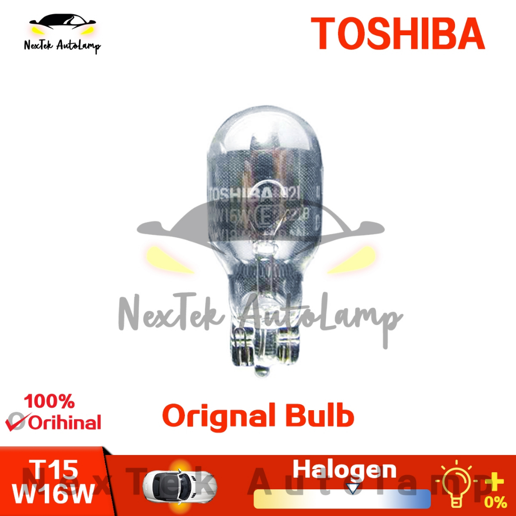 TOSHIBA 921 12V W16W T15 18W High Brake Reversing Bulb(1 bulb) | Shopee ...