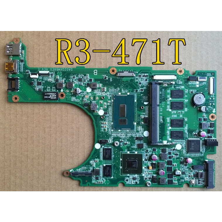 For ACER Aspire R3-471 R3-471T R3-471TG With I7 CPU Notebook Mainboard DA0ZQXMB8E0 With 4GB RAM ...