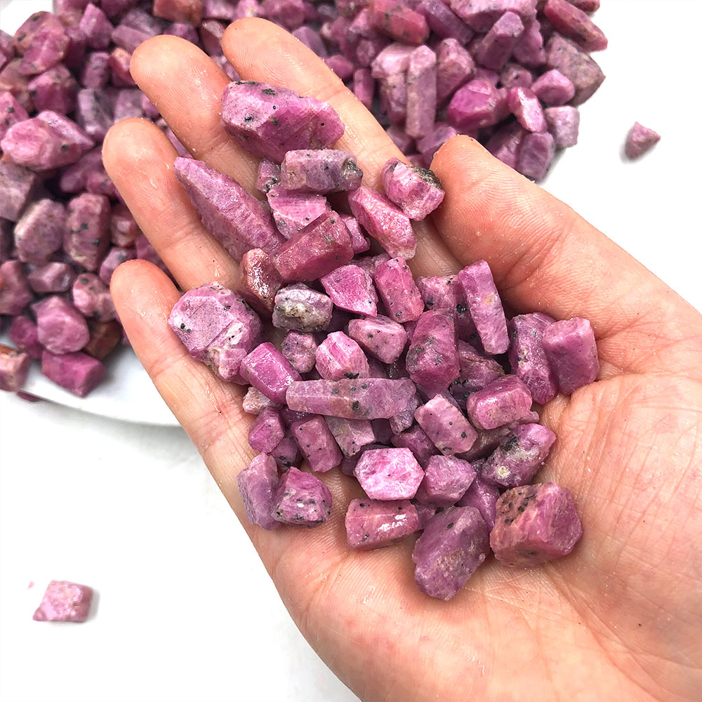 50g Random Purple Red Corundum Ruby Raw Stones Natural Crystals Craft ...