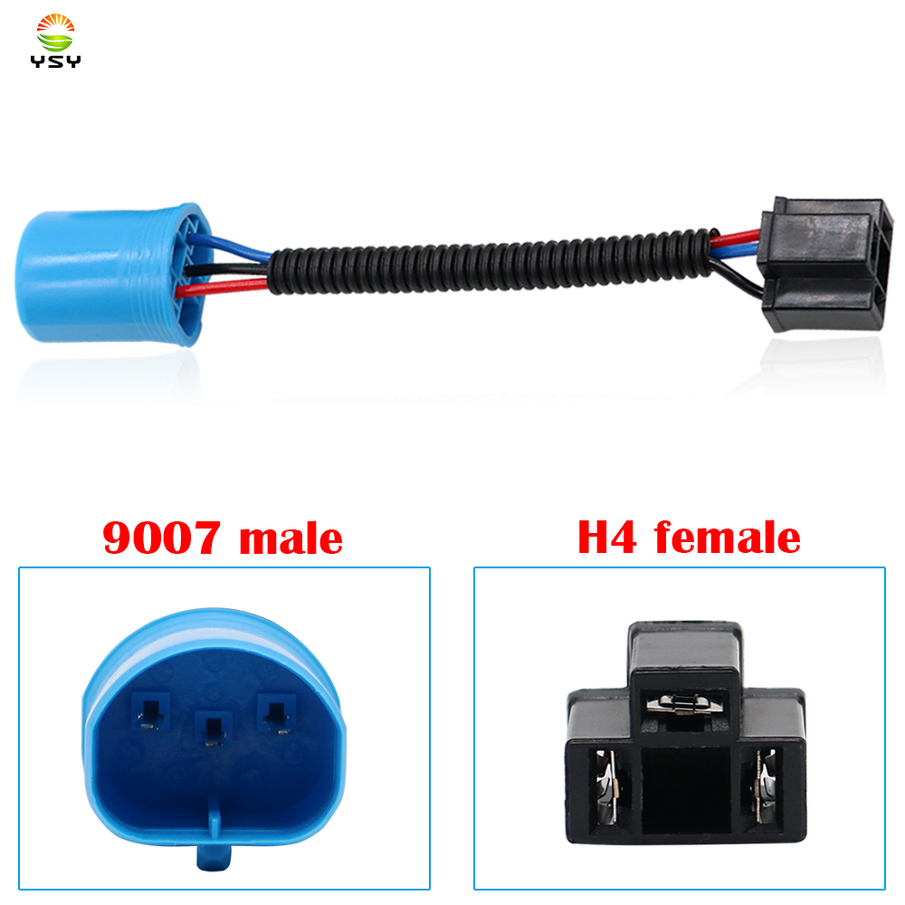 1pcs 9007 male to H4 female Conversion Connector Wiring Harness ...