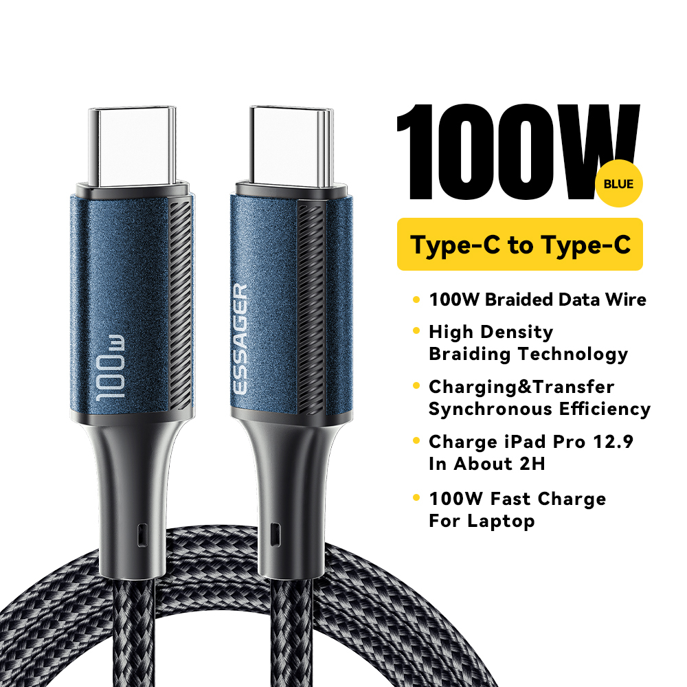 Essager PD 100w 5A Type C To Type C Fast Charging Data Cable | Shopee Philippines