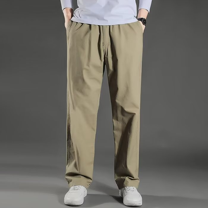 【M-5XL】Ready Stock Vintage plain straight long pants for men trend ...