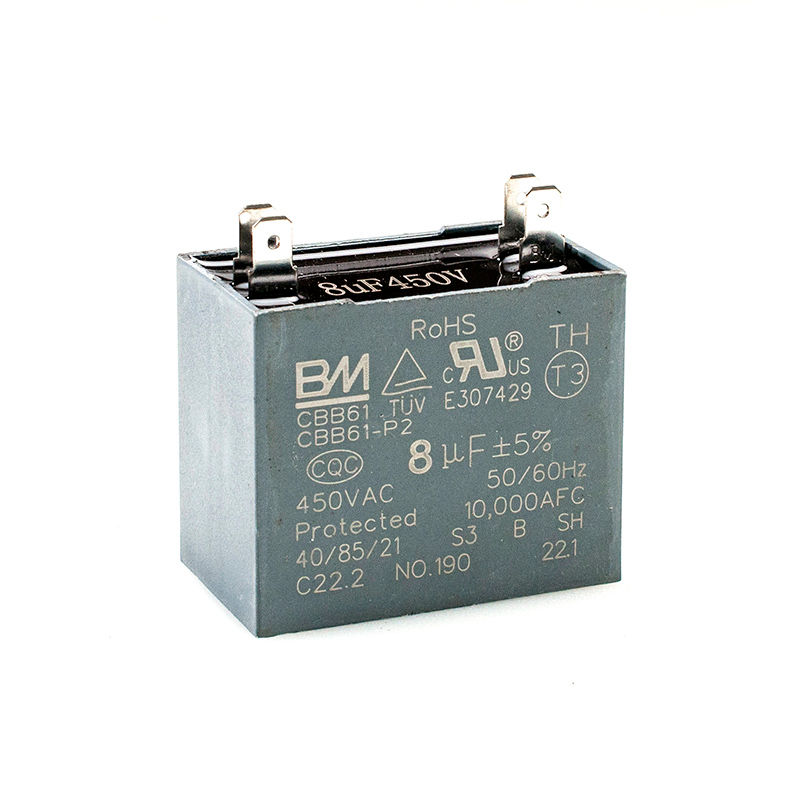 BM 8uF 450V AC 4-Terminal 4Pin CBB61 for Fan Motor Mini Split Capacitor ...