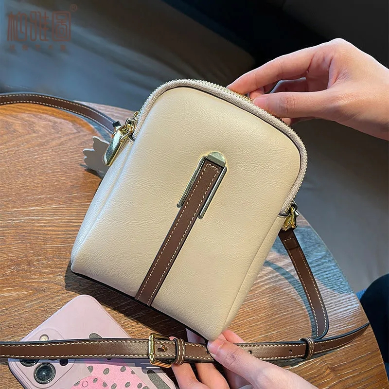 Trendy New Mini Phone Bag Stylish Vertical Soft Leather Lady's Shoulder ...
