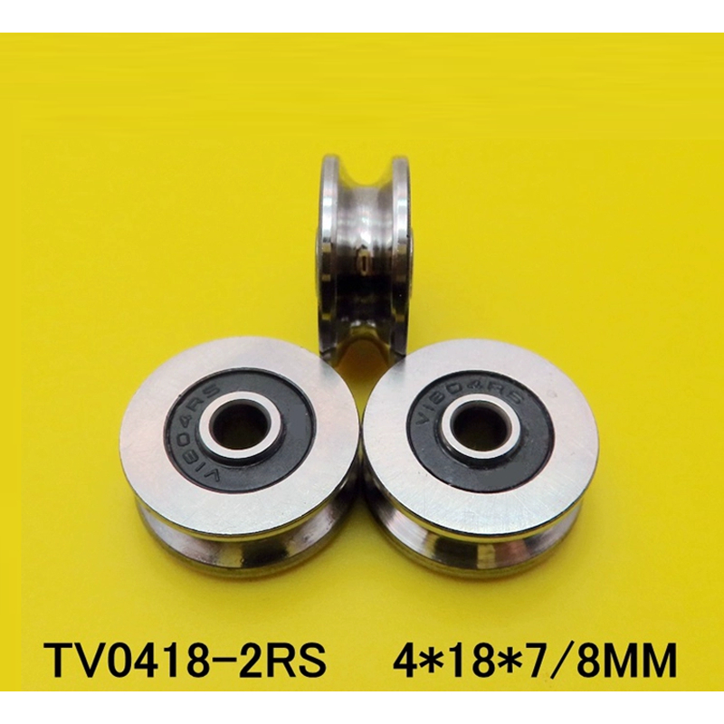 WZZG 2PCS outer ring U/V groove bearing U1804RS V1804RS TV0418 4 * 18 ...