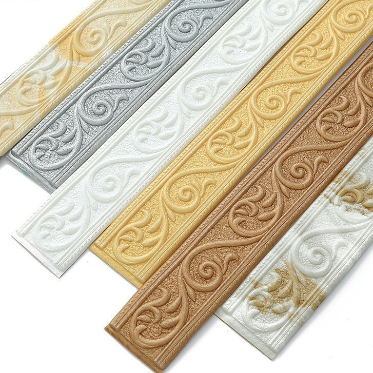 1mx4cm 3D self-adhesive waistline wall sticker background wall surround ...