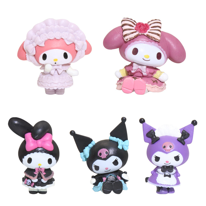Kuromi My Melody Action Figures Sanrio Miniature Anime Dolls Kids Toys ...
