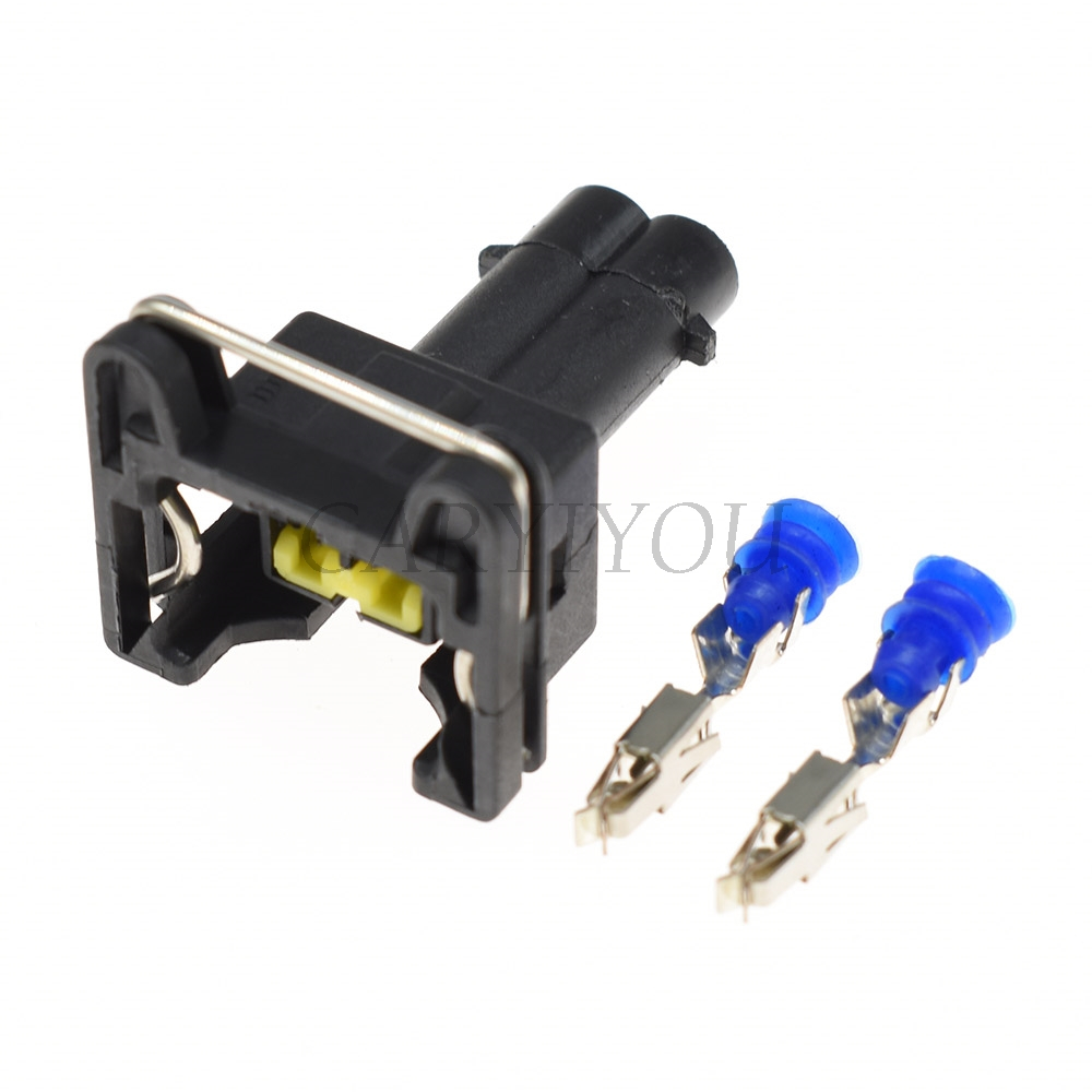 1 Set 2 Pin Way Male Female Automotive Car Engine Fuel Injector ...