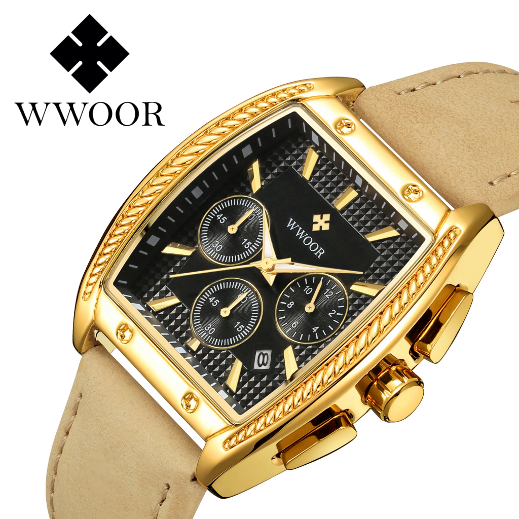 WWOOR Latest Luxury Men's Watch Multifunctional Quartz Belt Watch ...